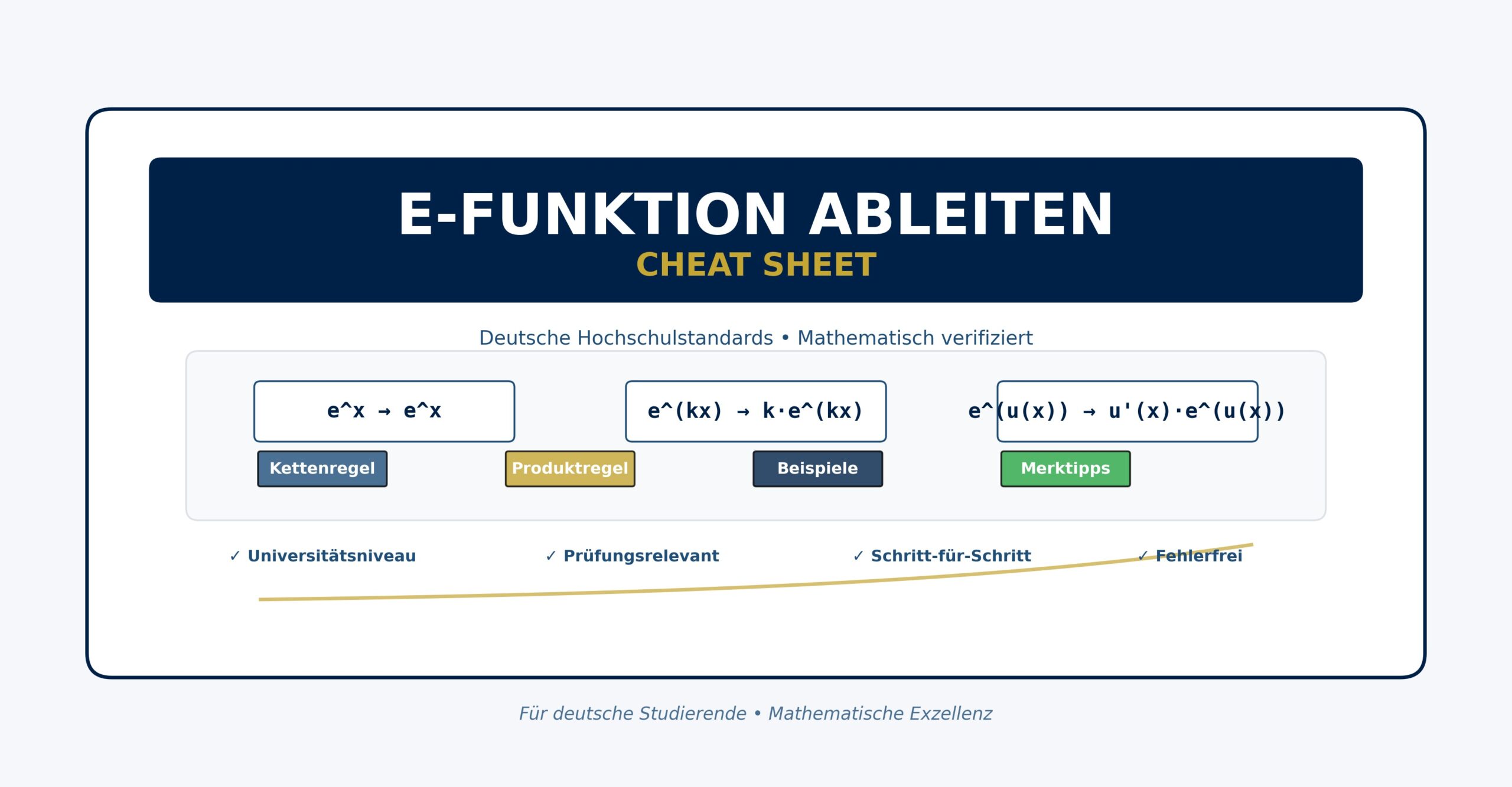 E-Funktion Ableiten Cheat Sheet